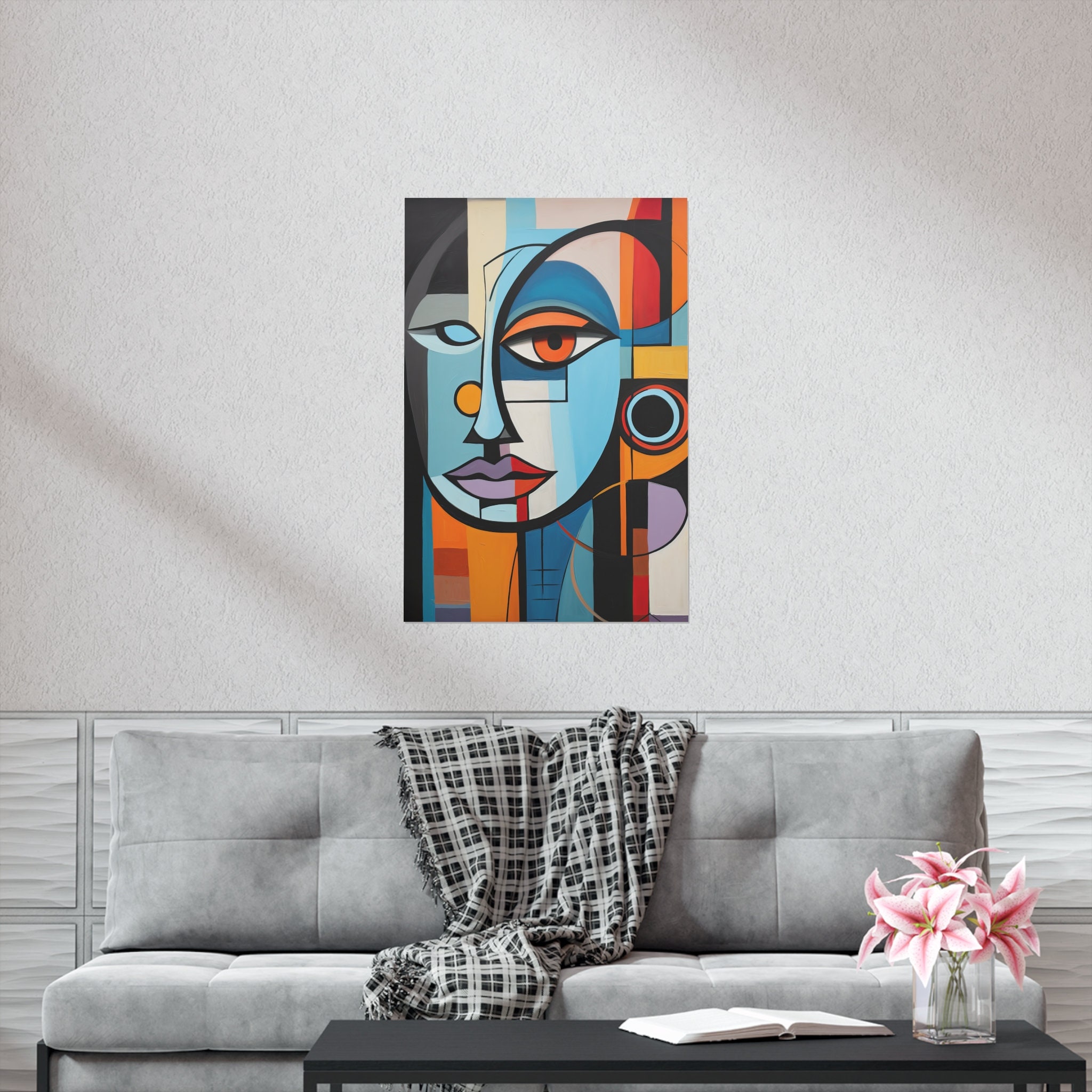 Abstract Face Poster Print Wall Decor Perfect for Framing Abstract Art ...