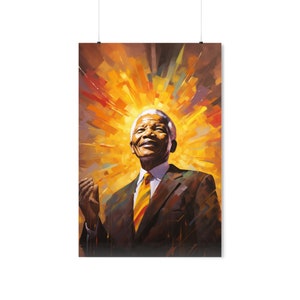 Nelson Mandela Abstract Poster Print - Inspirational Art for Decor ...