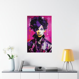Abstract Prince Art Print - Vibrant Tribute to the Musical Icon ...