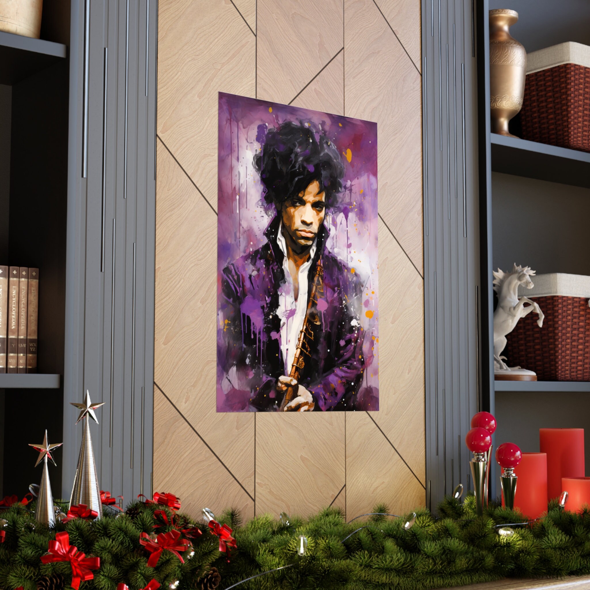 Abstract Prince Singer Poster Print - Vibrant Tribute Artwork for Music ...