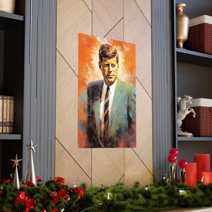 Vibrant JFK Portrait Print: Colorful JFK Art - Presidential Decor ...