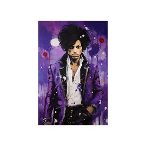 Prince-inspired Abstract Poster Print: Vibrant Tribute to the Legendary ...