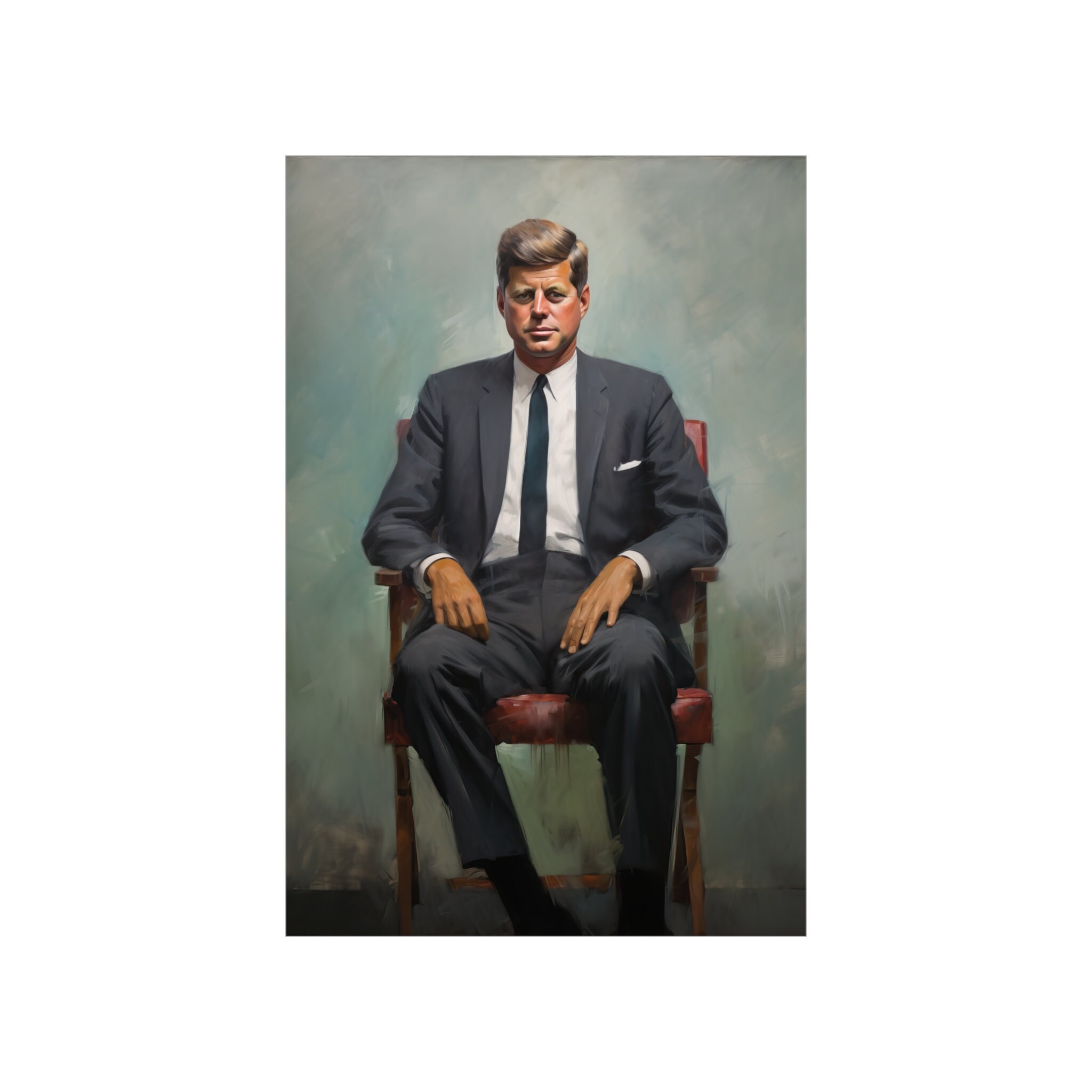 Vibrant JFK Portrait Print: Colorful JFK Art Presidential Decor Perfect ...