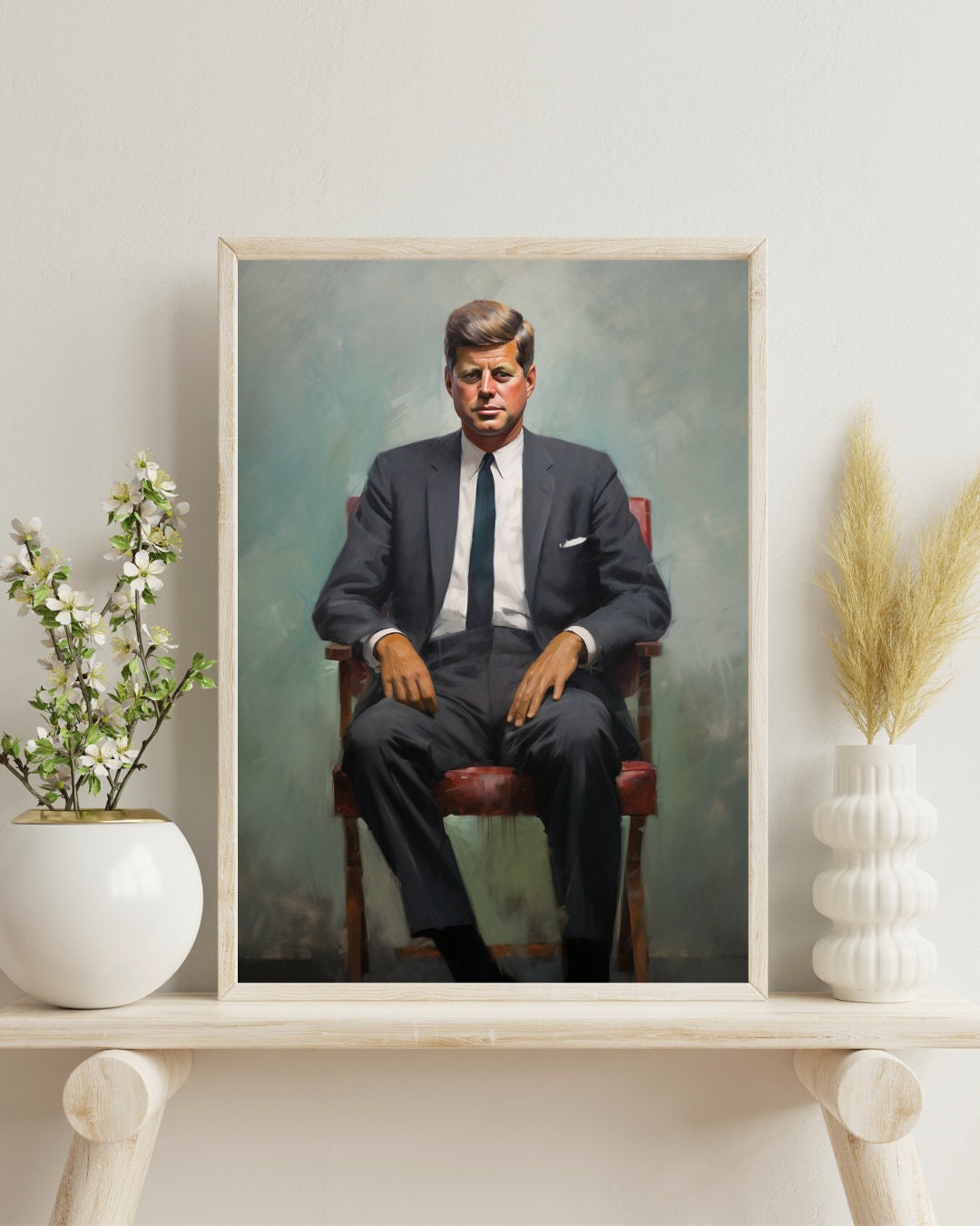 Vibrant JFK Portrait Print: Colorful JFK Art - Presidential Decor ...