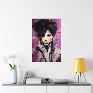 Iconic Prince Abstract Art Poster Print - Vibrant Colors, Musical ...