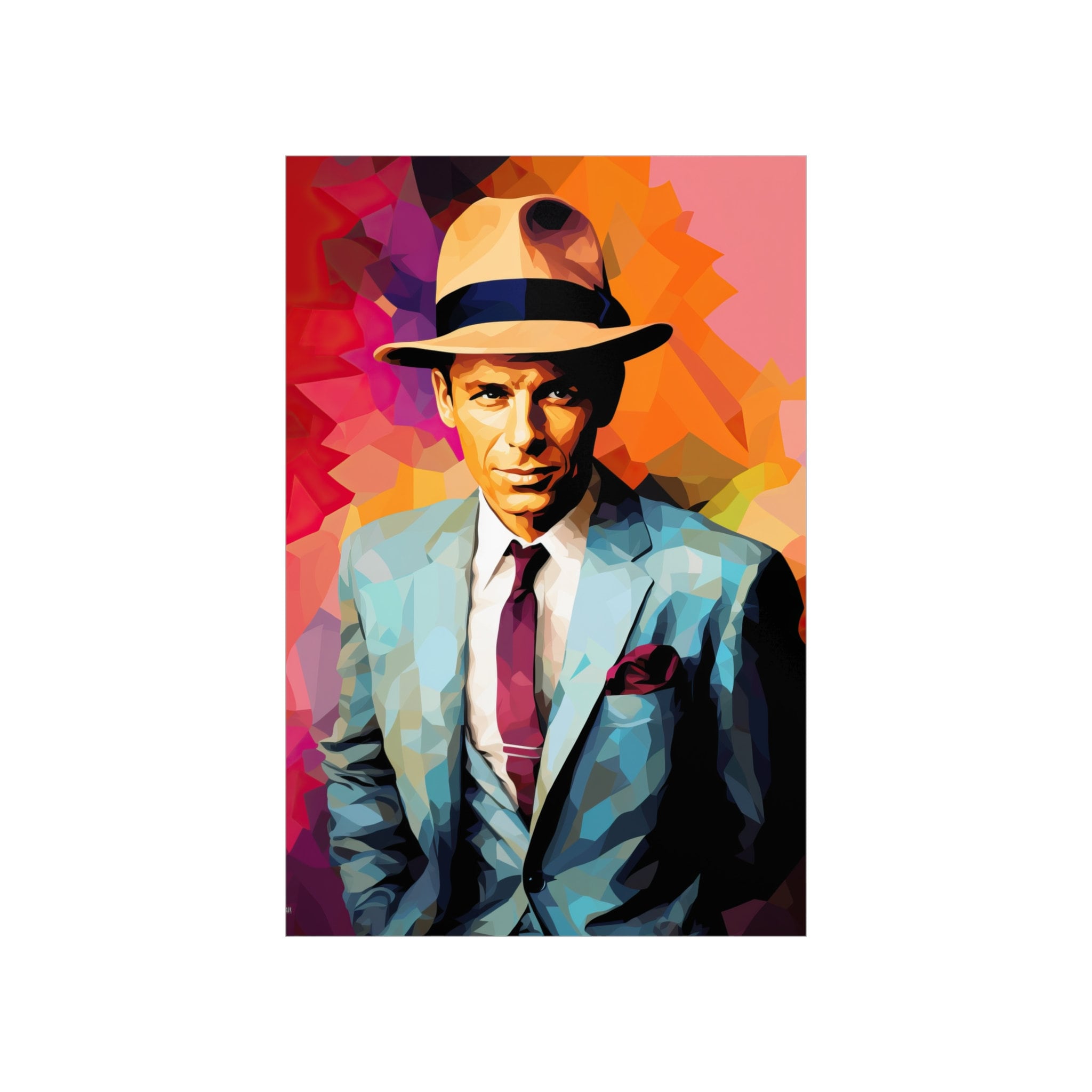 Frank Sinatra Colorful Poster Print Frank Sinatra Art Wall - Etsy
