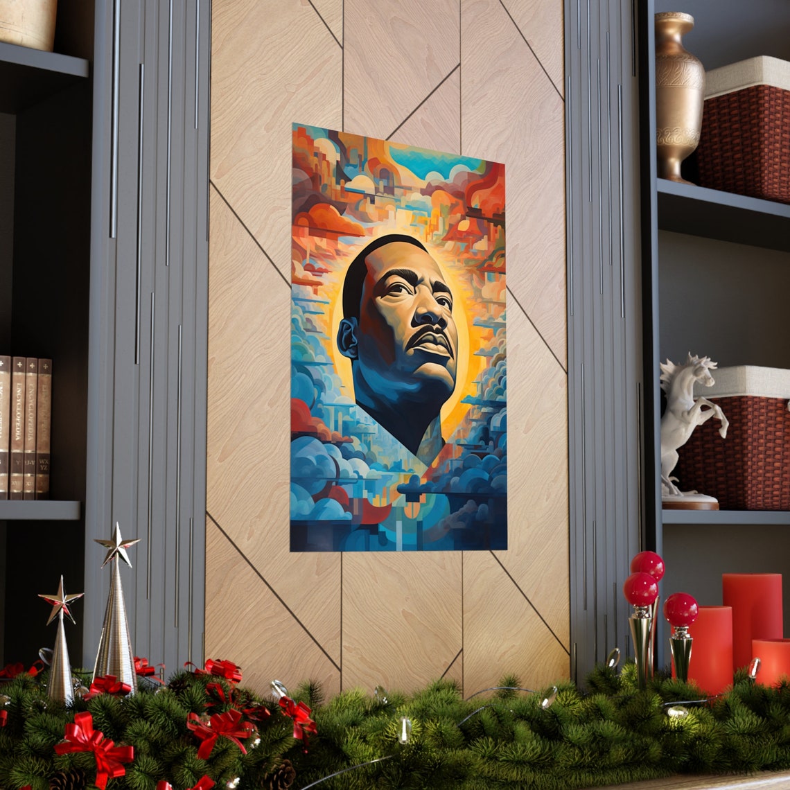 MLK Jr. Abstract Print Inspiring Civil Rights Art Vibrant and Impactful ...