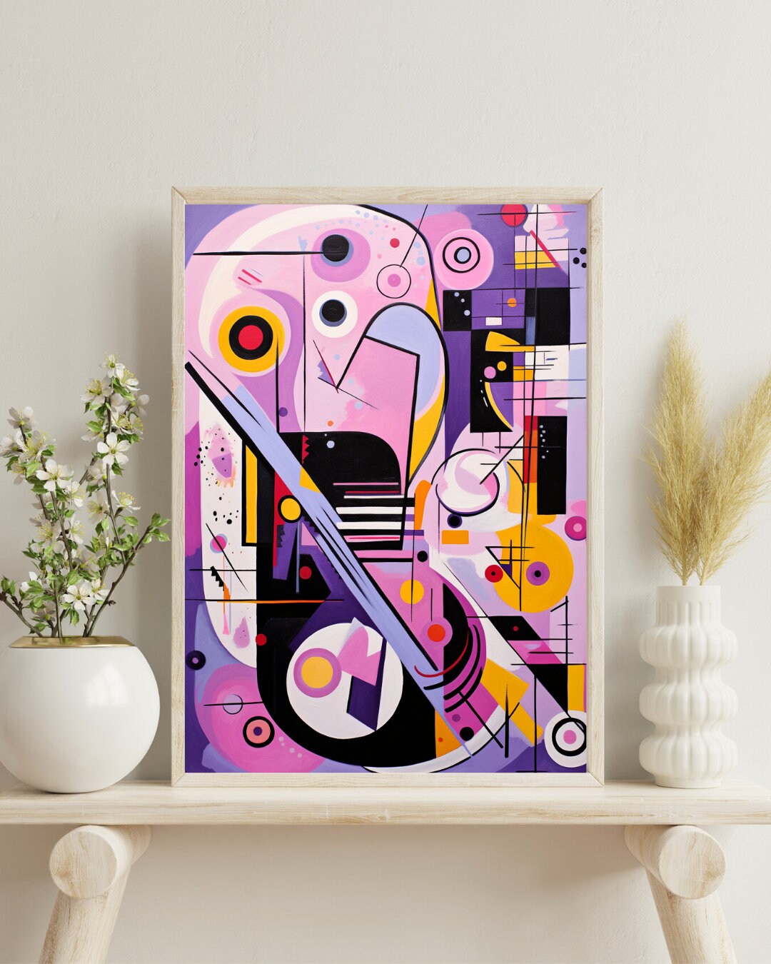 Prince-inspired Abstract Art Print - Vibrant Colors, Musical Energy ...