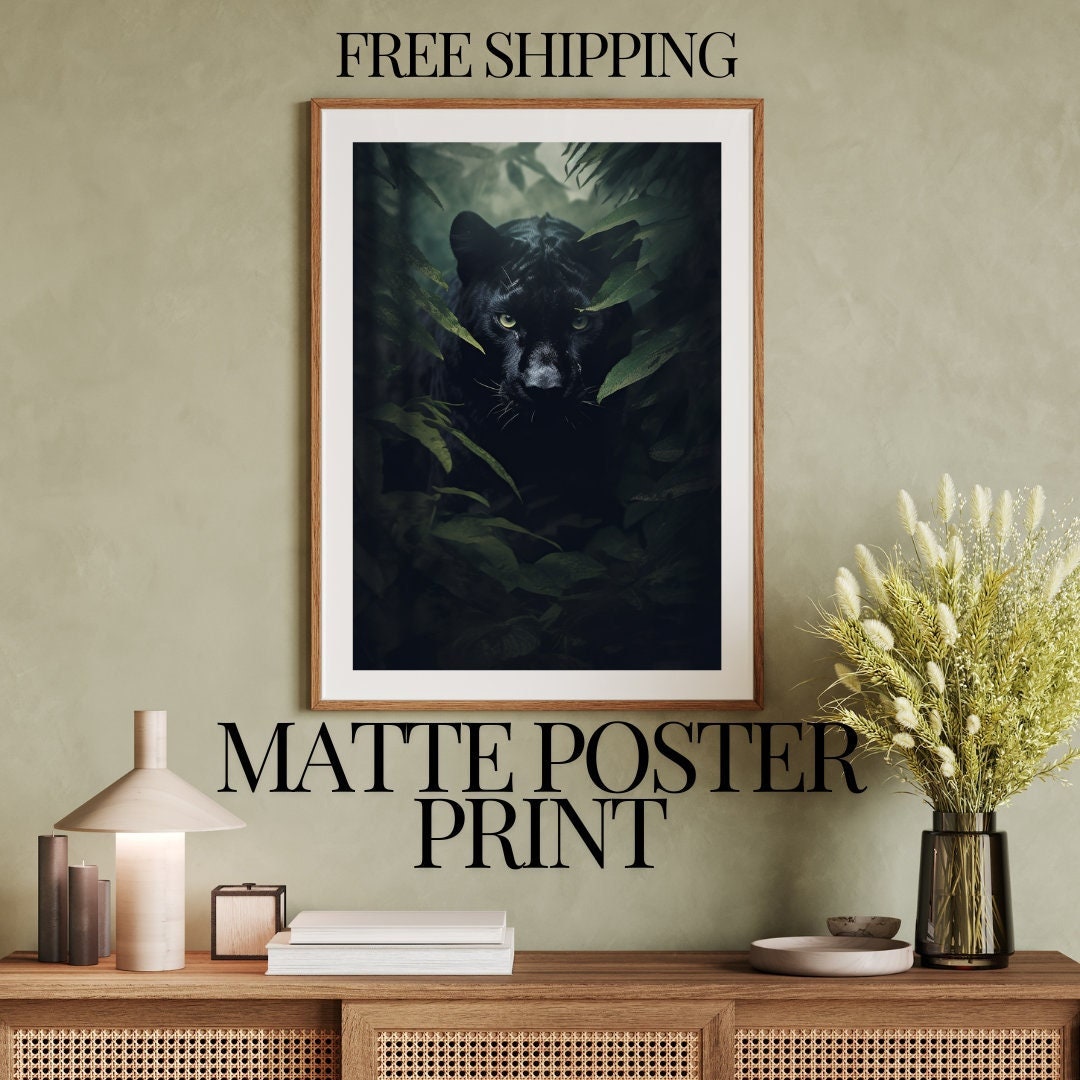 Black Panther Poster Print | Colorful Animal Art Photo | Panther Wall ...