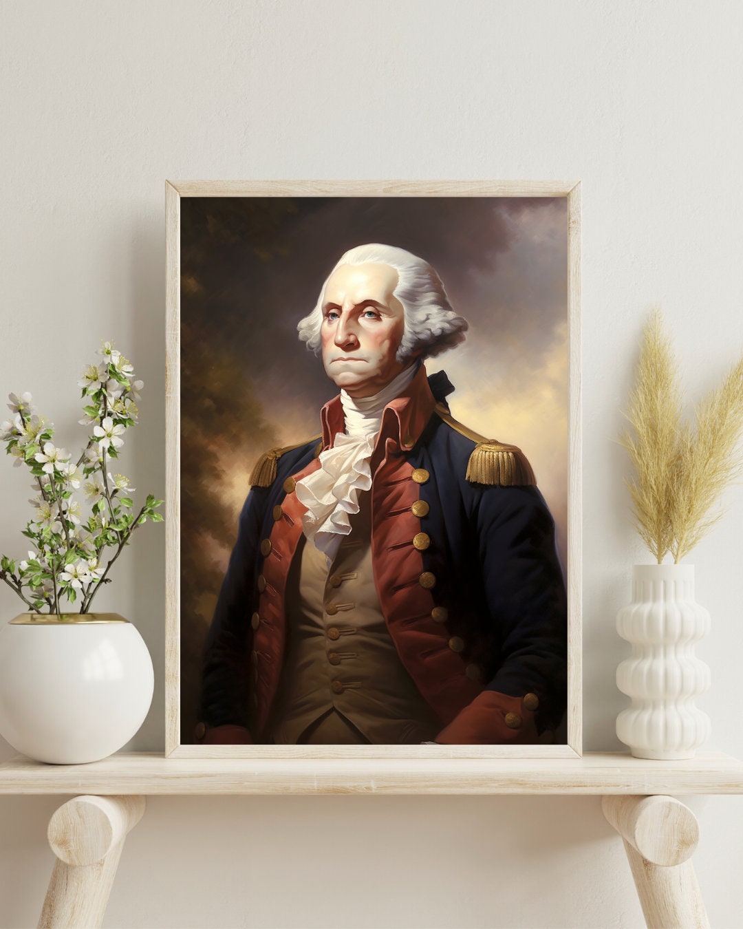 George Washington Portrait Printed Poster - Distinguished Art for Home ...