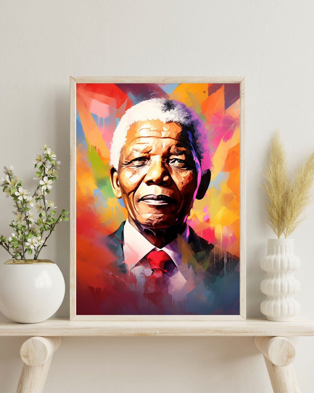 Nelson Mandela Abstract Poster Print Inspirational Art for - Etsy