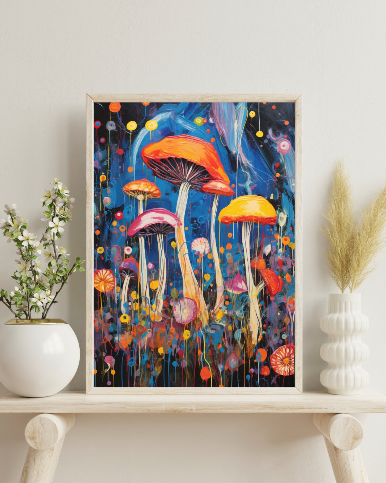 Melting Mushroom Poster Print | Perfect for Framing | Mushroom Poster ...