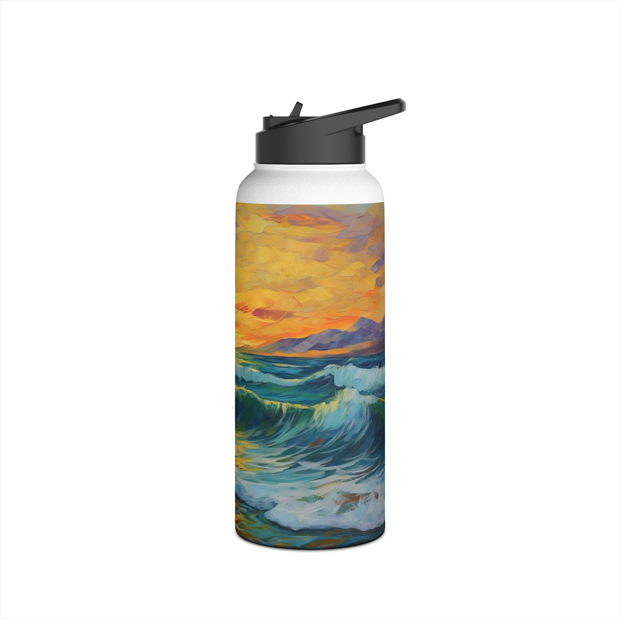 Artistic Ocean Sunset Stainless Steel Water Bottle | Gifts for Her ...