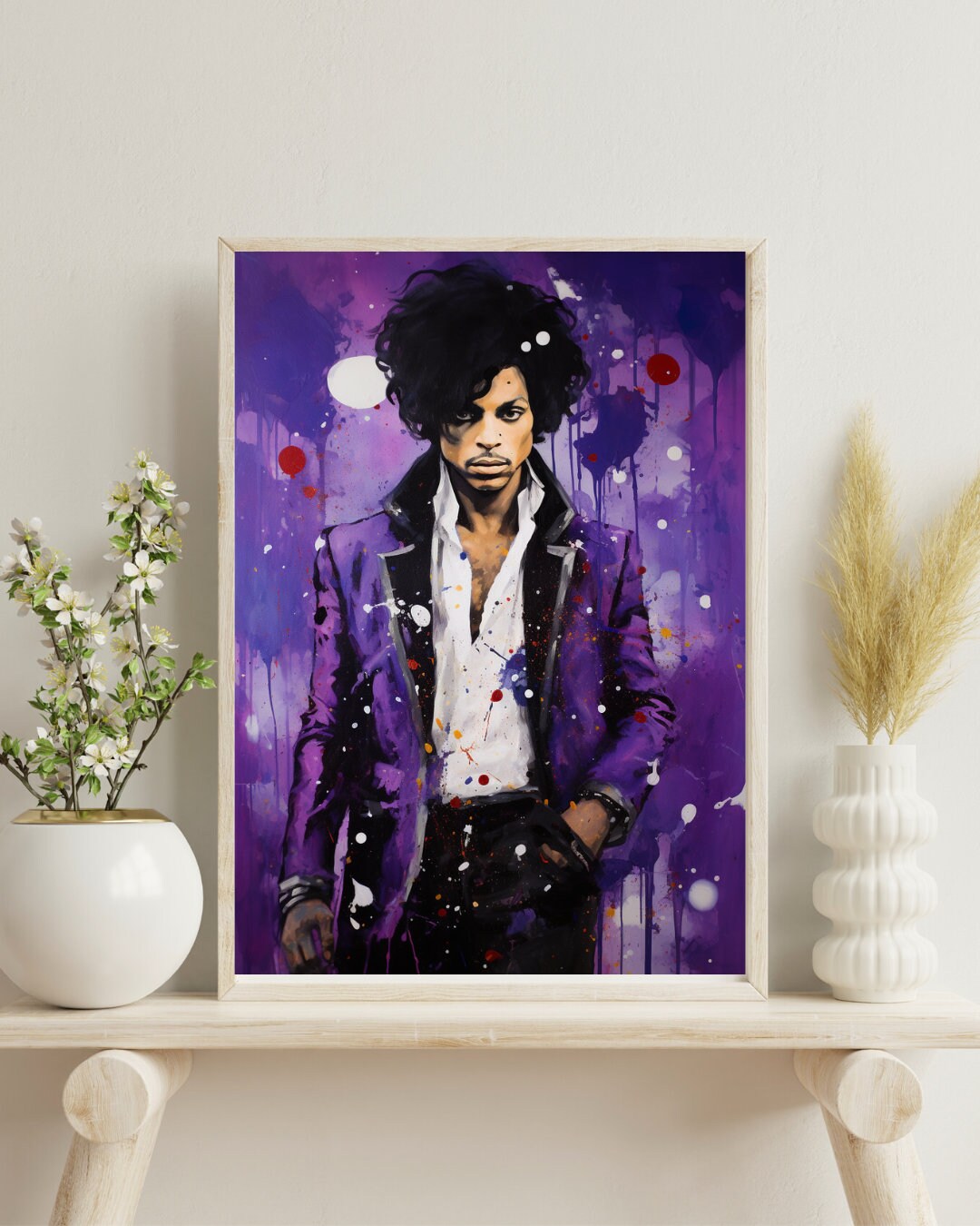 Prince-inspired Abstract Poster Print: Vibrant Tribute to the Legendary ...