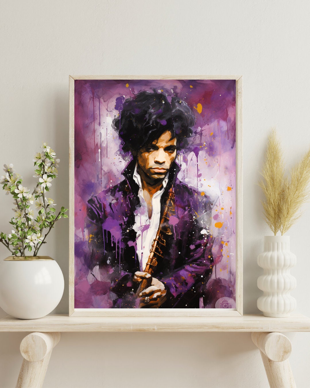 Abstract Prince Singer Poster Print - Vibrant Tribute Artwork for Music ...