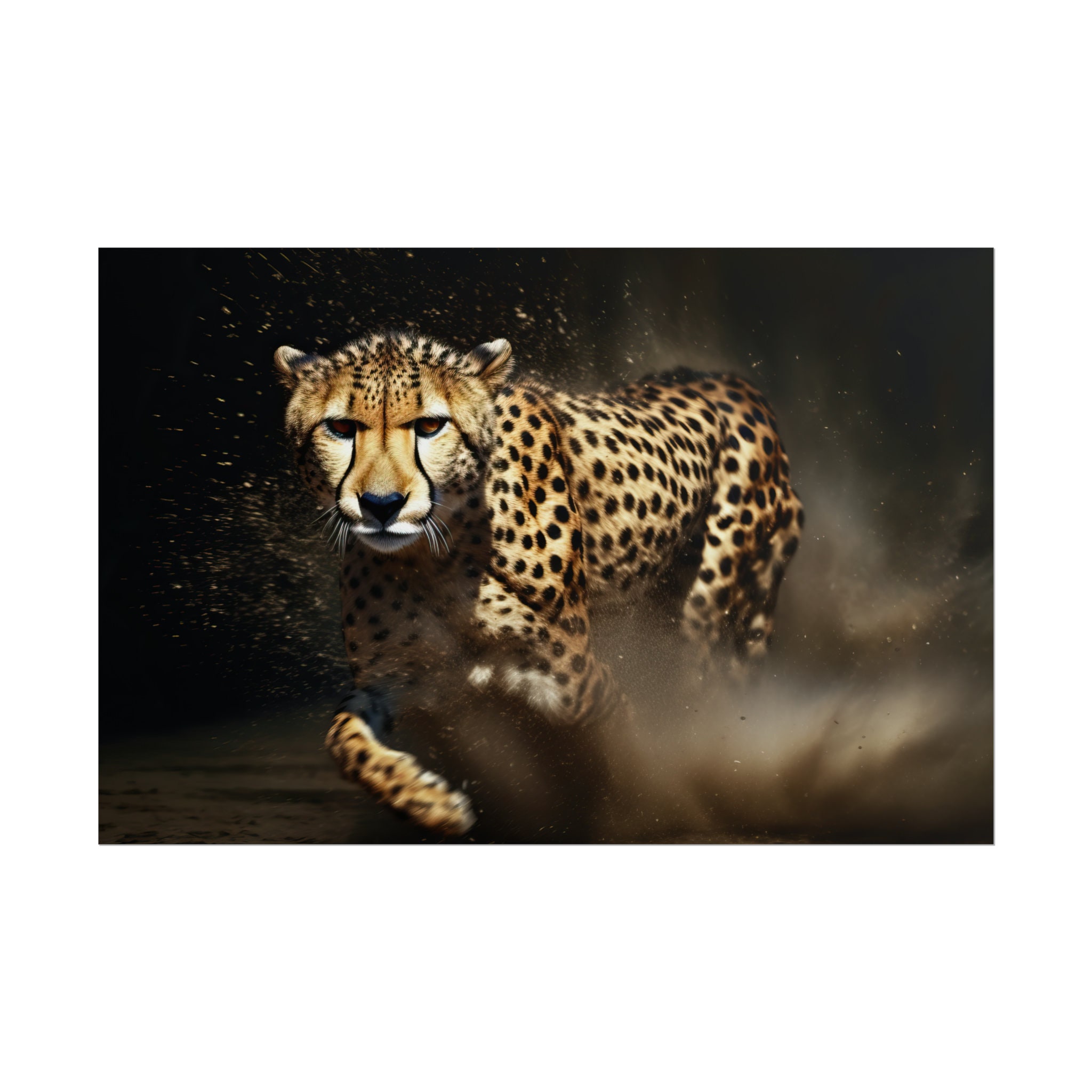 Cheetah Poster Print Wild Cheetah Art Photo Cheetah Wall Decor Running ...