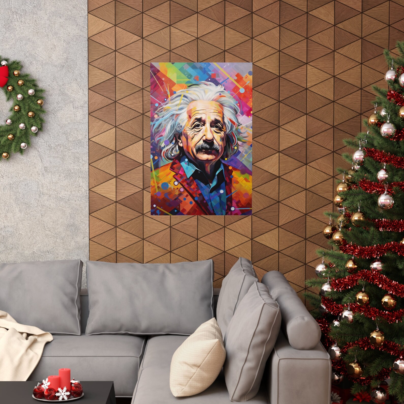 Colorful Einstein Portrait Print - Einstein Art - Vibrant Poster Art ...