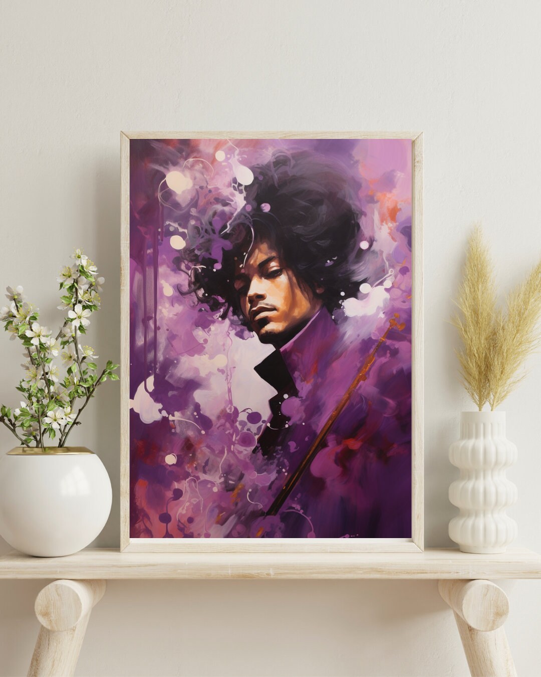 Prince Abstract Art Print - Vibrant Tribute to the Legendary Singer ...