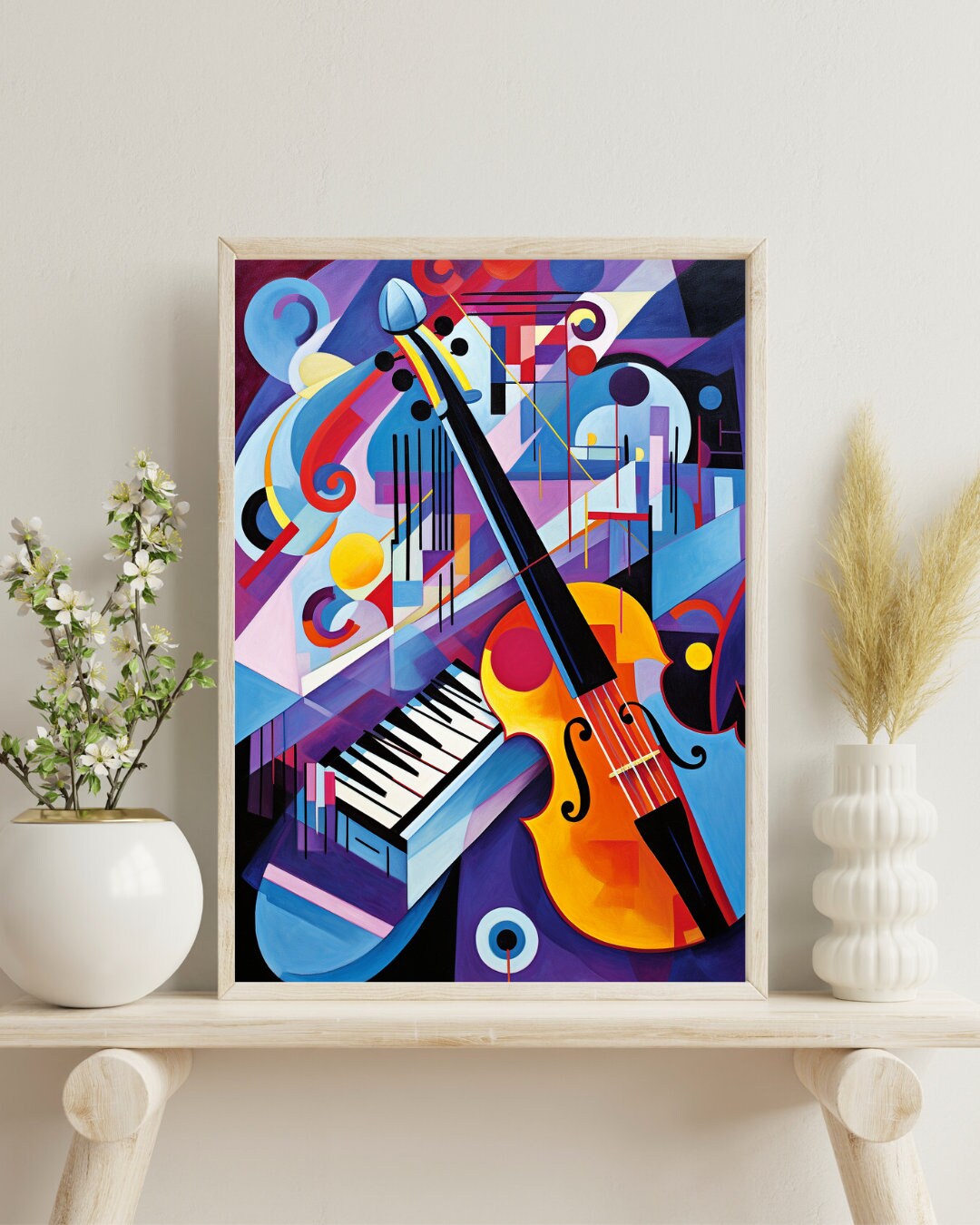 Prince Inspired Abstract Art Print - Vibrant Tribute - Musical Wall ...