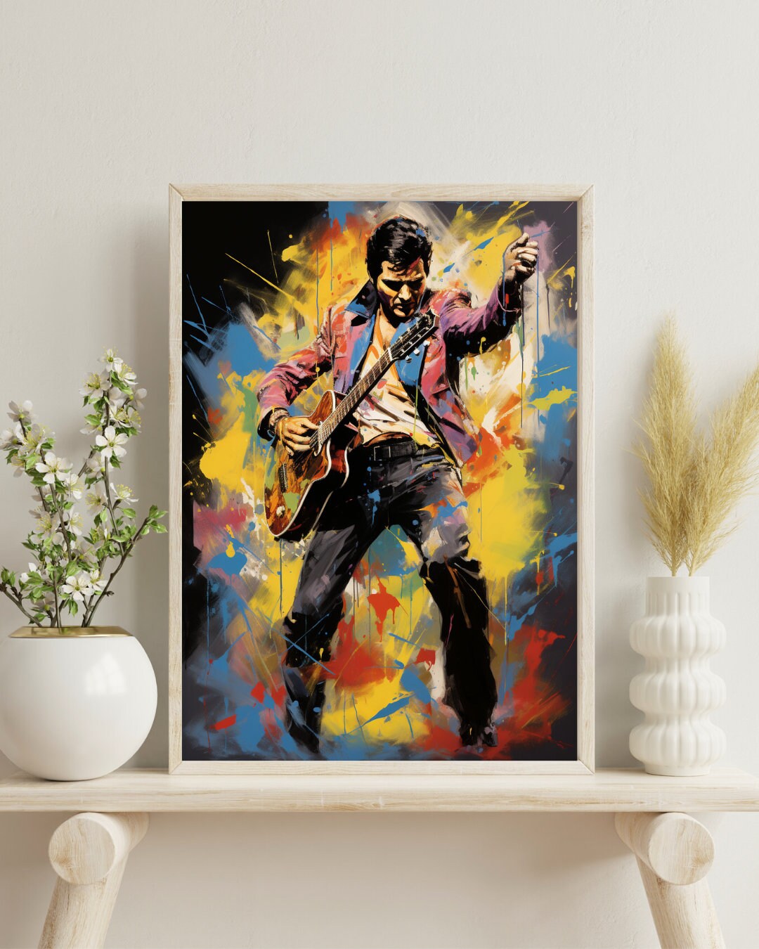 Colorful Elvis Inspiration, Wall Decor, Rock 'n' Roll, Unique Gift ...