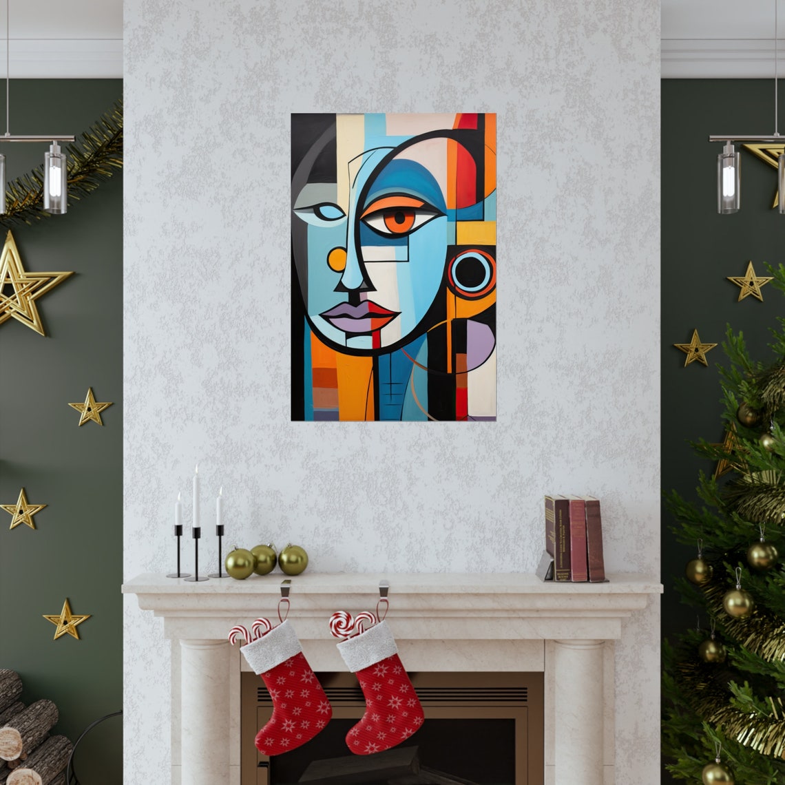 Abstract Face Poster Print Wall Decor Perfect for Framing Abstract Art ...