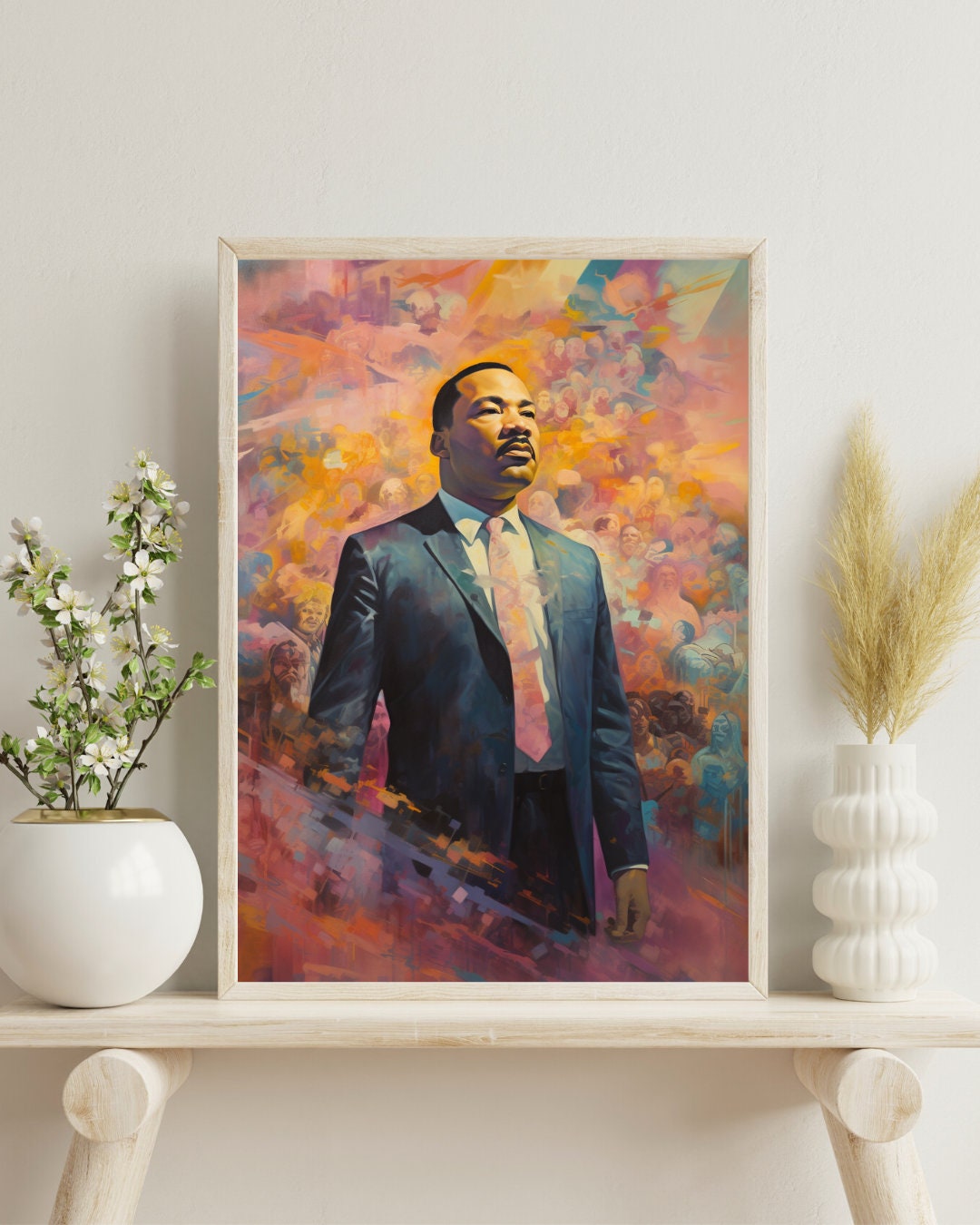 MLK Jr. Abstract Print Inspiring Civil Rights Art Vibrant and Impactful ...