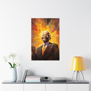Nelson Mandela Abstract Poster Print - Inspirational Art for Decor ...