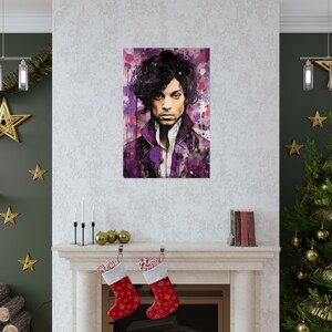 Prince Abstract Painting Poster Print - Vibrant Colors, Music Lovers ...
