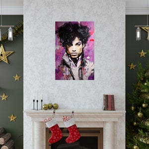 Iconic Prince Abstract Art Poster Print - Vibrant Colors, Musical ...