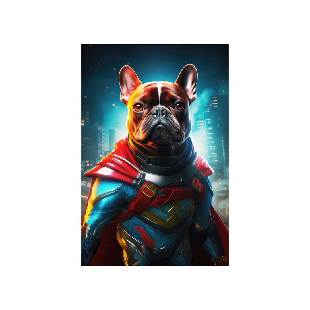 Superhero Frenchie: A K9 Champion in a Heroic Costume - Bold and ...