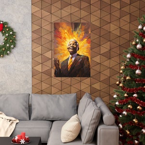 Nelson Mandela Abstract Poster Print - Inspirational Art for Decor ...
