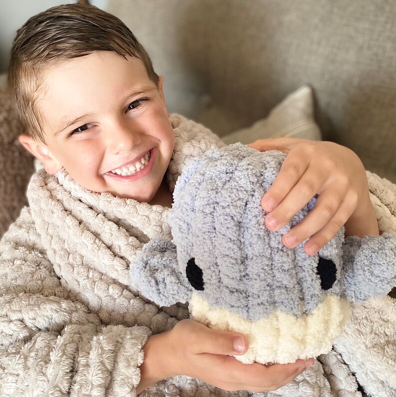 Whale Stuffie, Whale Plush, Chunky Knit Whale, Crochet Whale, Whale ...