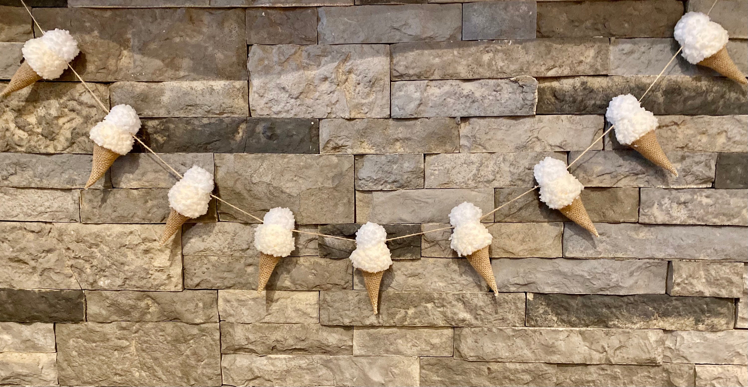 Ice Cream Garland, Ice Cream Cone Garland, Ice Cream Party, Summer ...
