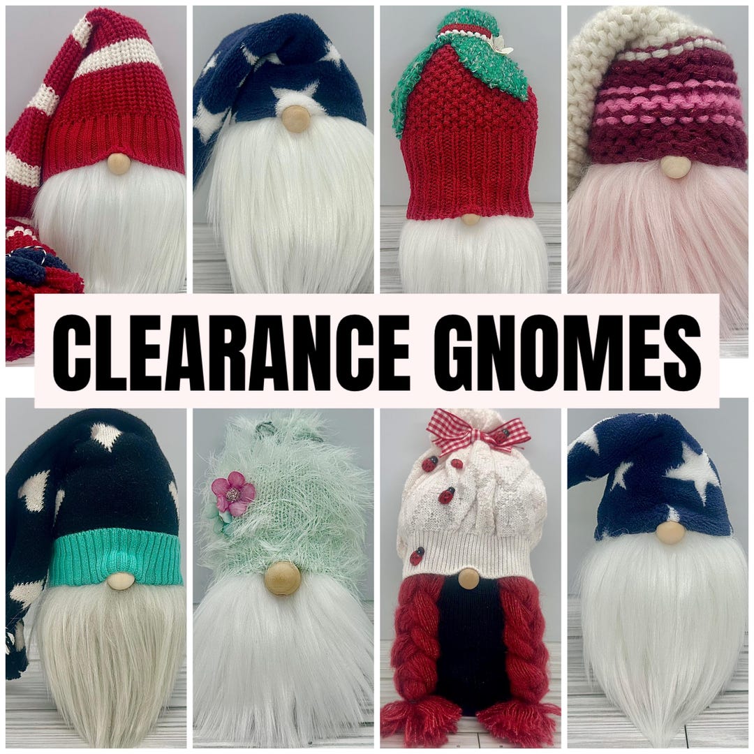 CLEARANCE GNOMES, Sale Gnomes, Summer Gnomes, Sweater Gnomes, Gnome ...