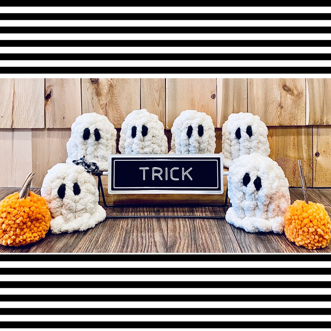 Ghost, Chunky Knit Ghost, Crochet Ghost, Girl Ghost, Halloween Tiered ...