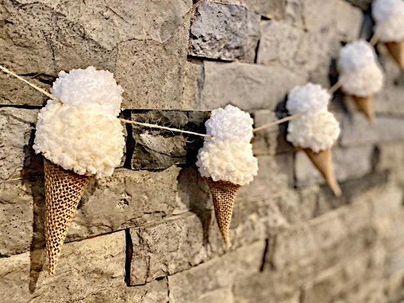 Ice Cream Garland Ice Cream Cone Garland Ice Cream Party - Etsy