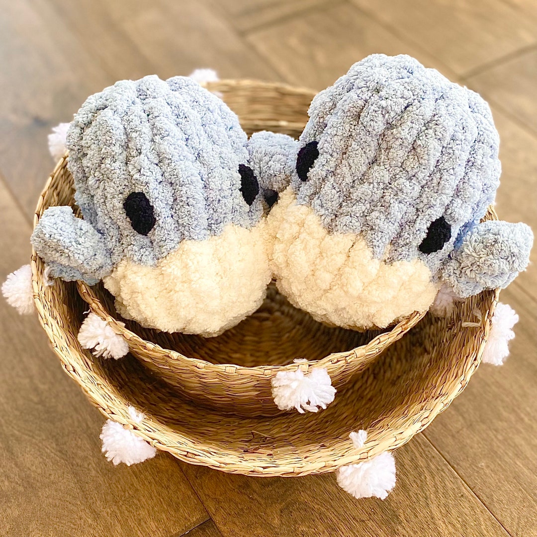 Whale Stuffie, Whale Plush, Chunky Knit Whale, Crochet Whale, Whale ...