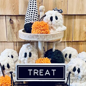 Ghost, Chunky Knit Ghost, Crochet Ghost, Girl Ghost, Halloween Tiered ...