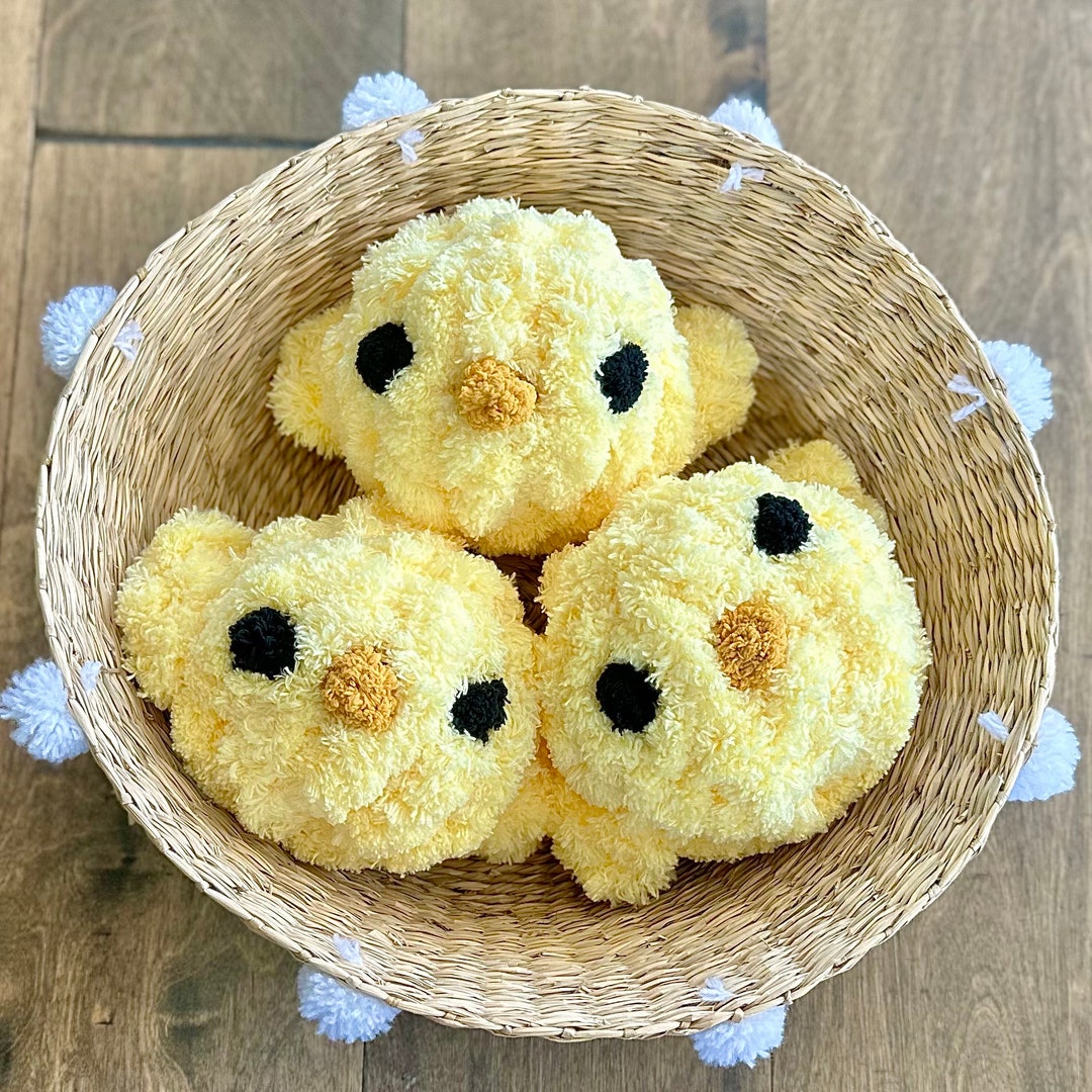 Baby Chick, Chunky Knit Chick, Crochet Chick, Chick Stuffed Animal ...