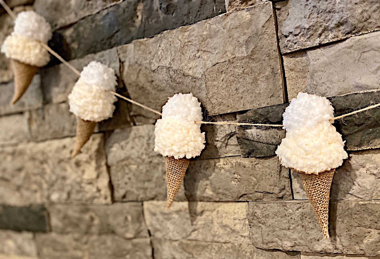 Ice Cream Garland Ice Cream Cone Garland Ice Cream Party - Etsy