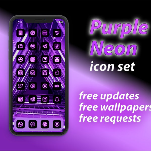 Ios 14 Icons Neon - Etsy