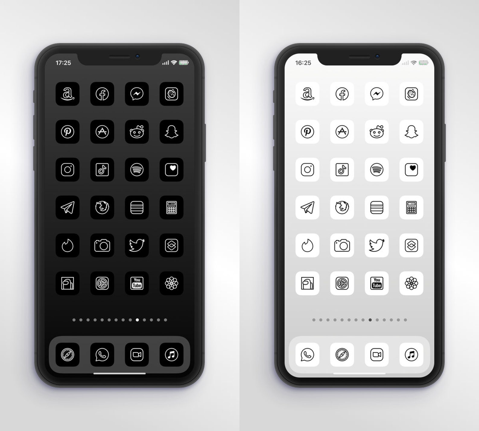 240+ Zwart & Wit iOS Iconen | Minimalistisch startscherm | zwarte ...