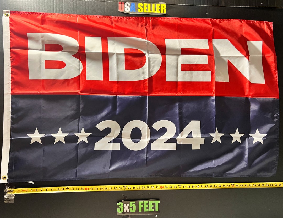Joe Biden Flag FREE SHIPPING 2024 Red Blue Kamala Harris 2024 Big Blue ...