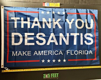 Ron Desantis Flag FREE SHIPPING Don Jr 2024 Ivanka Thank You - Etsy