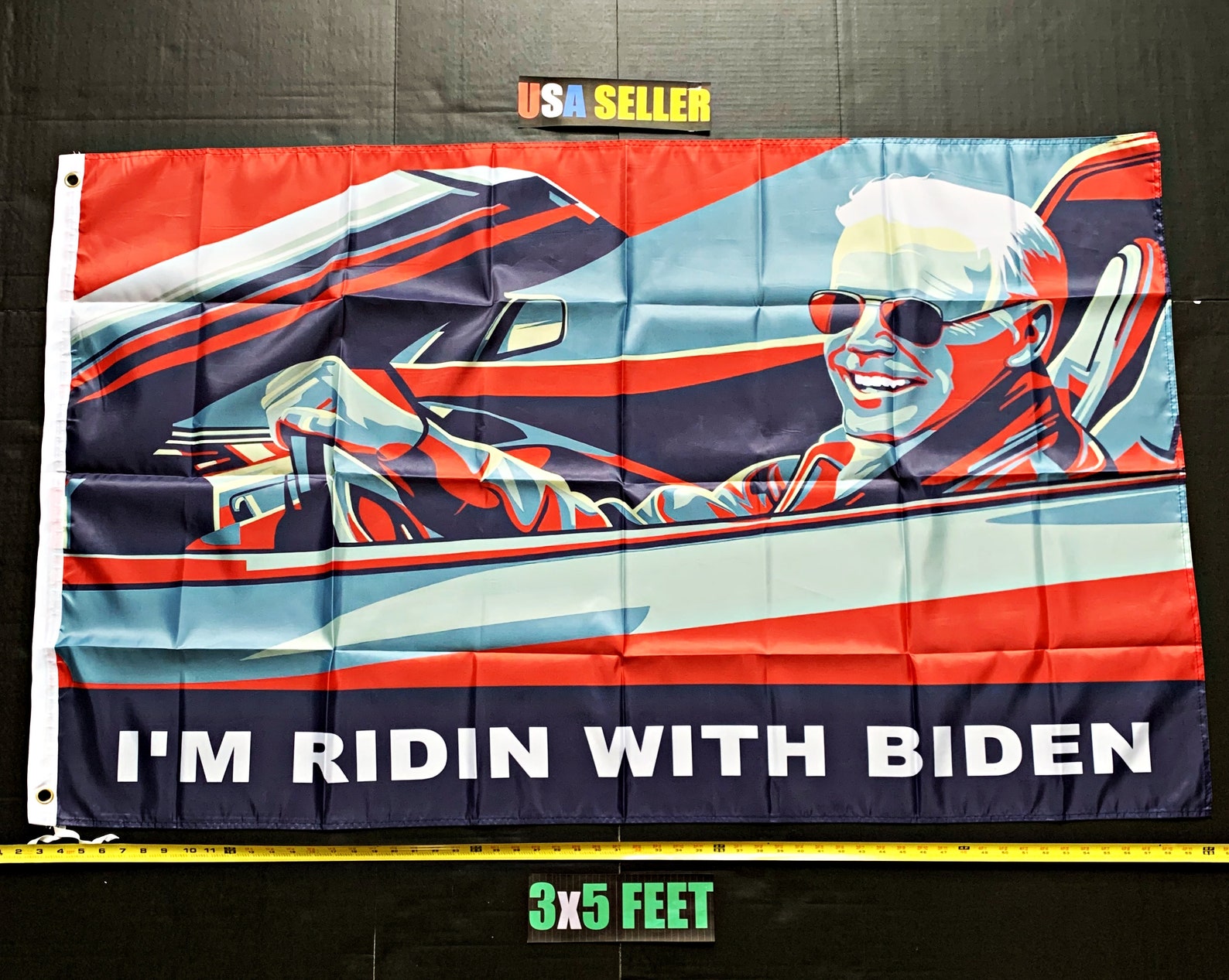 Joe Biden Flag FREE SHIPPING Kamala Harris 2024 I'm Ridin With Biden ...
