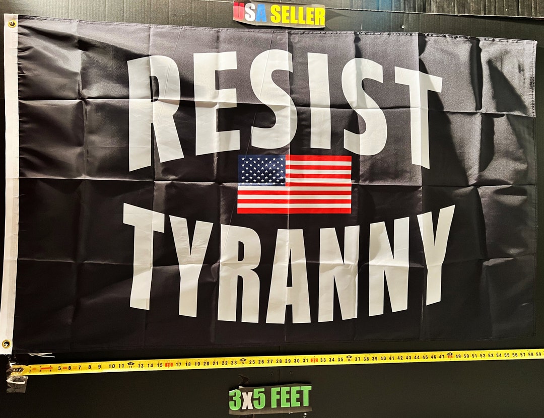 Donald Trump Flag FREE SHIPPING Resist Tyranny Black Usa America Make ...