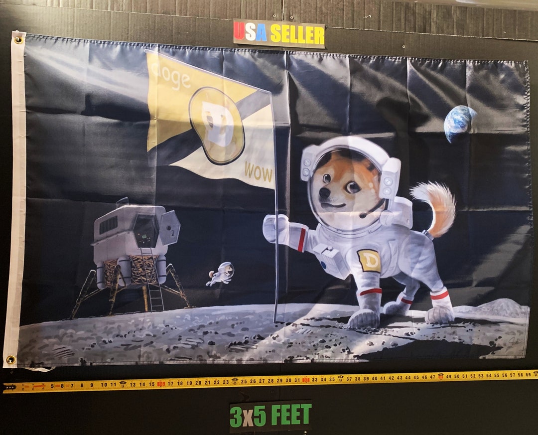 Dogecoin Flag FREE SHIPPING Bitcoin Dogecoin Space Flag Ethereum Btc ...