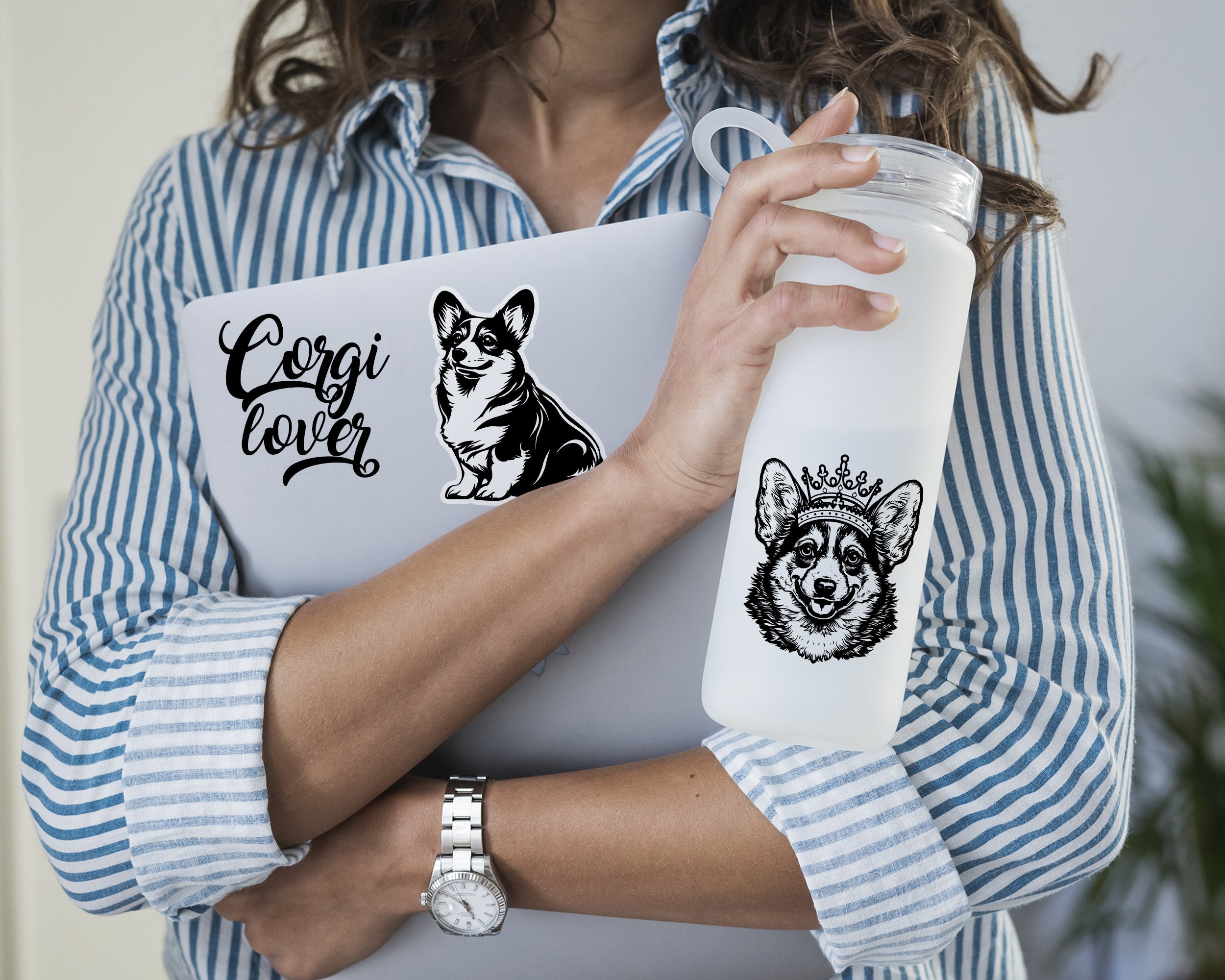 Corgi Silhouette SVG, Sticker Pack Corgi SVG, Corgi Mom Svg, Corgi ...