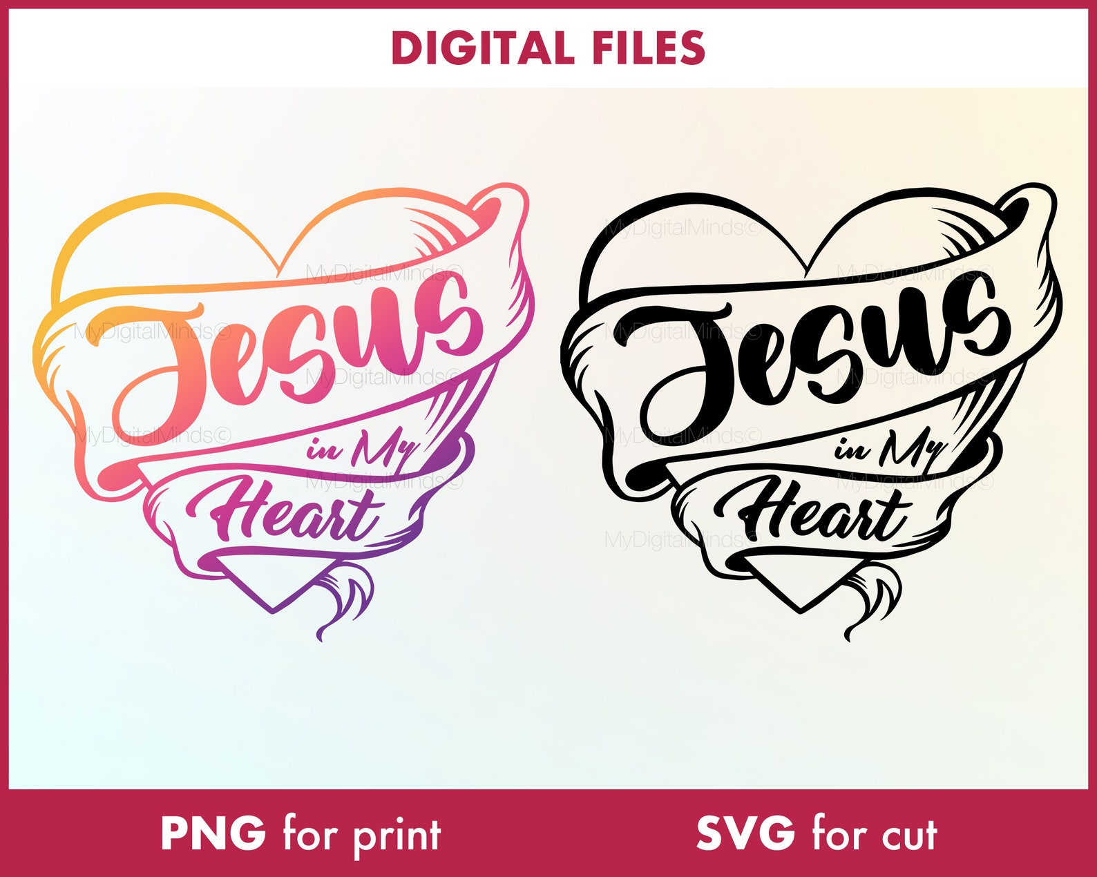 Jesus in My Heart SVG, Heart Tattoo Svg, Bible Verse SVG, Motivational ...