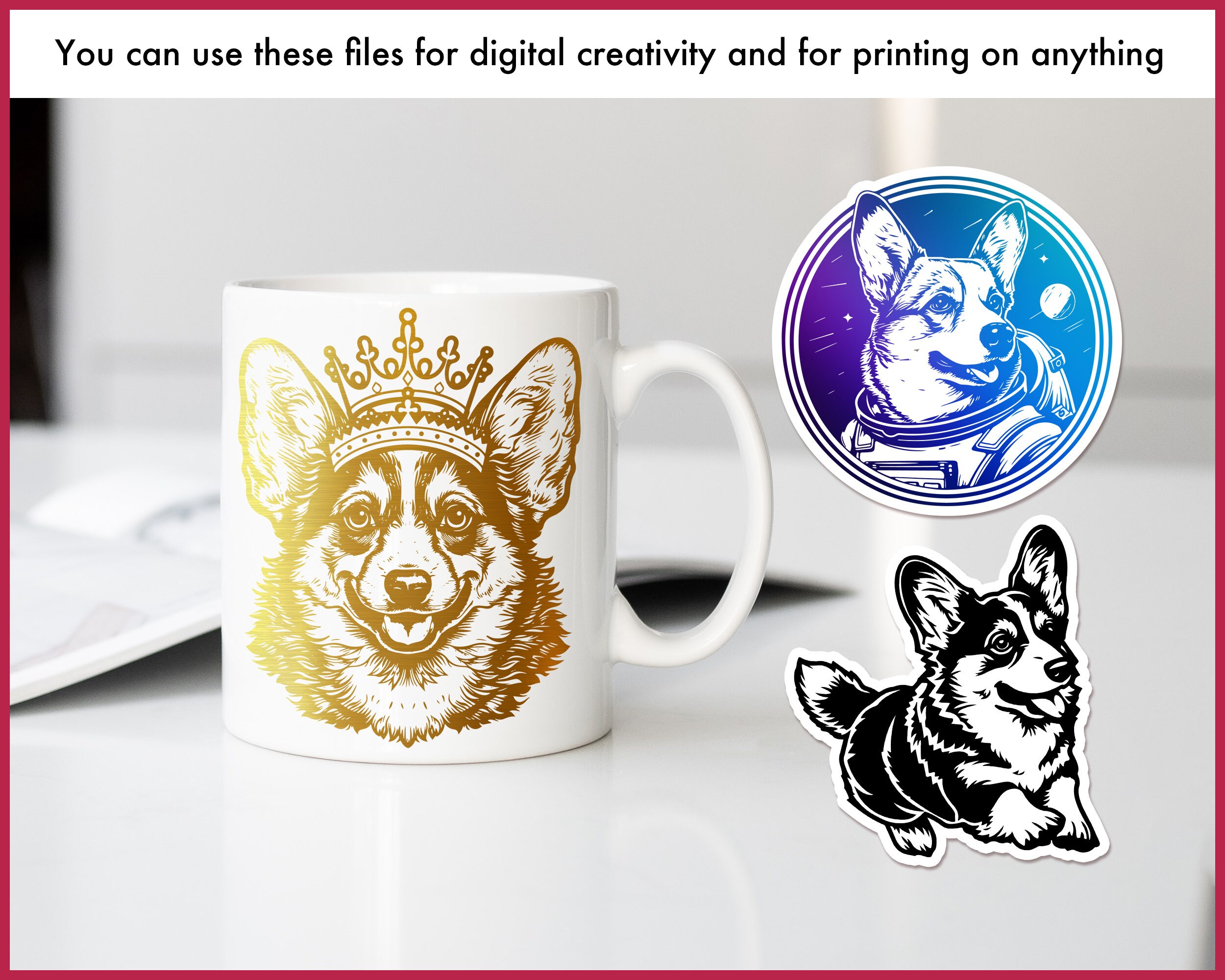 Corgi Silhouette SVG, Sticker Pack Corgi SVG, Corgi Mom Svg, Corgi ...